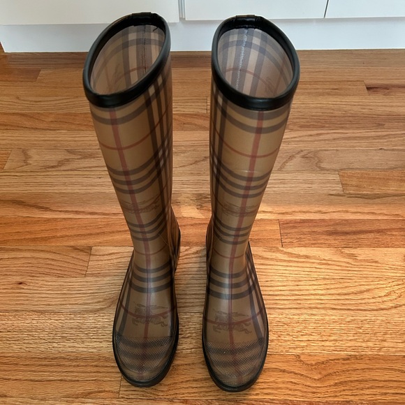Burberry | Shoes | Burberry Check Rain Boots | Poshmark